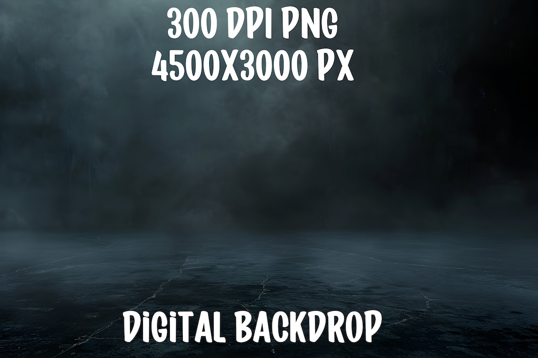 Digital Backdrop, Dark Foggy Background for Photo Editing, Minimalistic ...