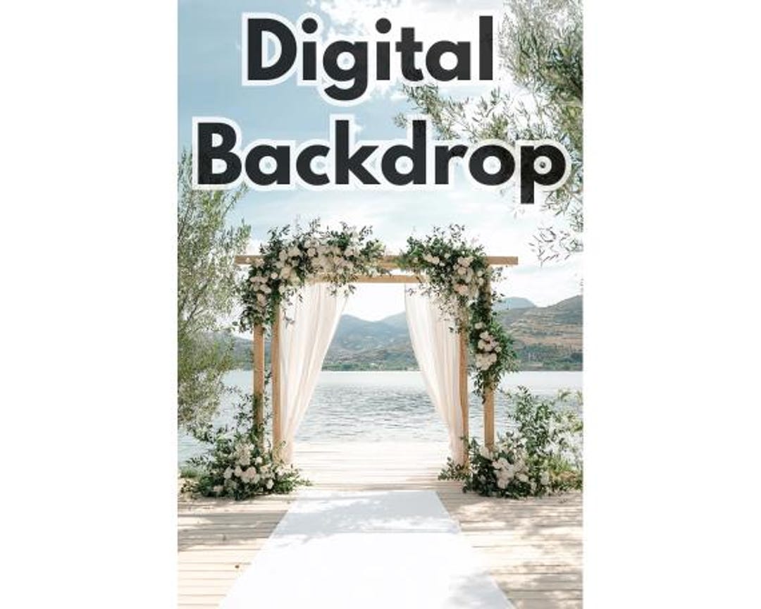 Digital Backdrop, Beautiful Wedding Background for Photo Editing ...