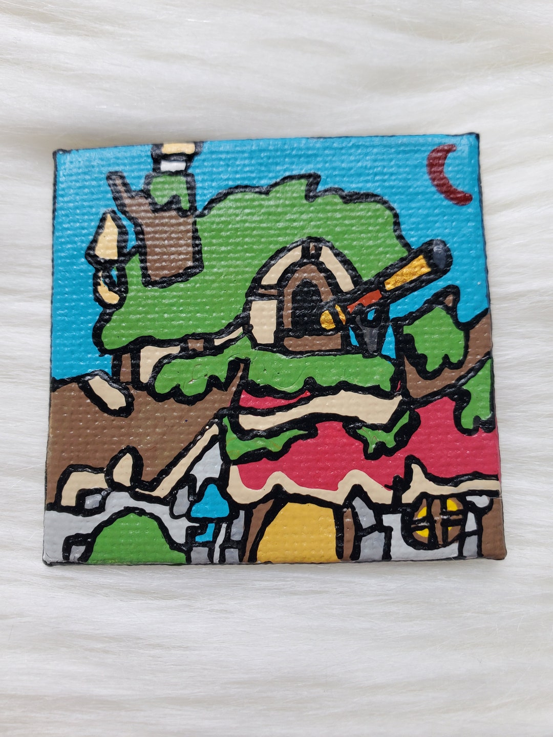 Amphibia Planter Family Home Painting on Canvas - Etsy