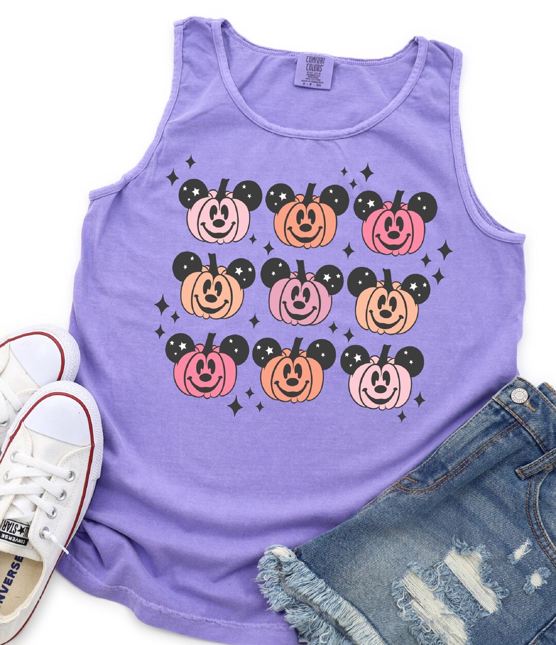 Mickey Pumpkins Tank Top Disney Tanks Disney Halloween Tank Mickey ...