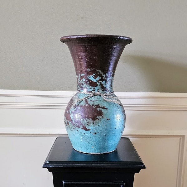 Teal Flower Vase - Etsy