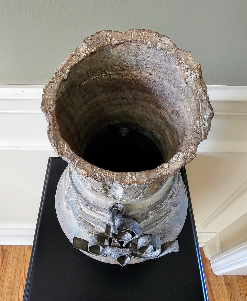 Clay Vase Home Decor Vintage Decorative Rustic Flower Pot Brown Gift ...