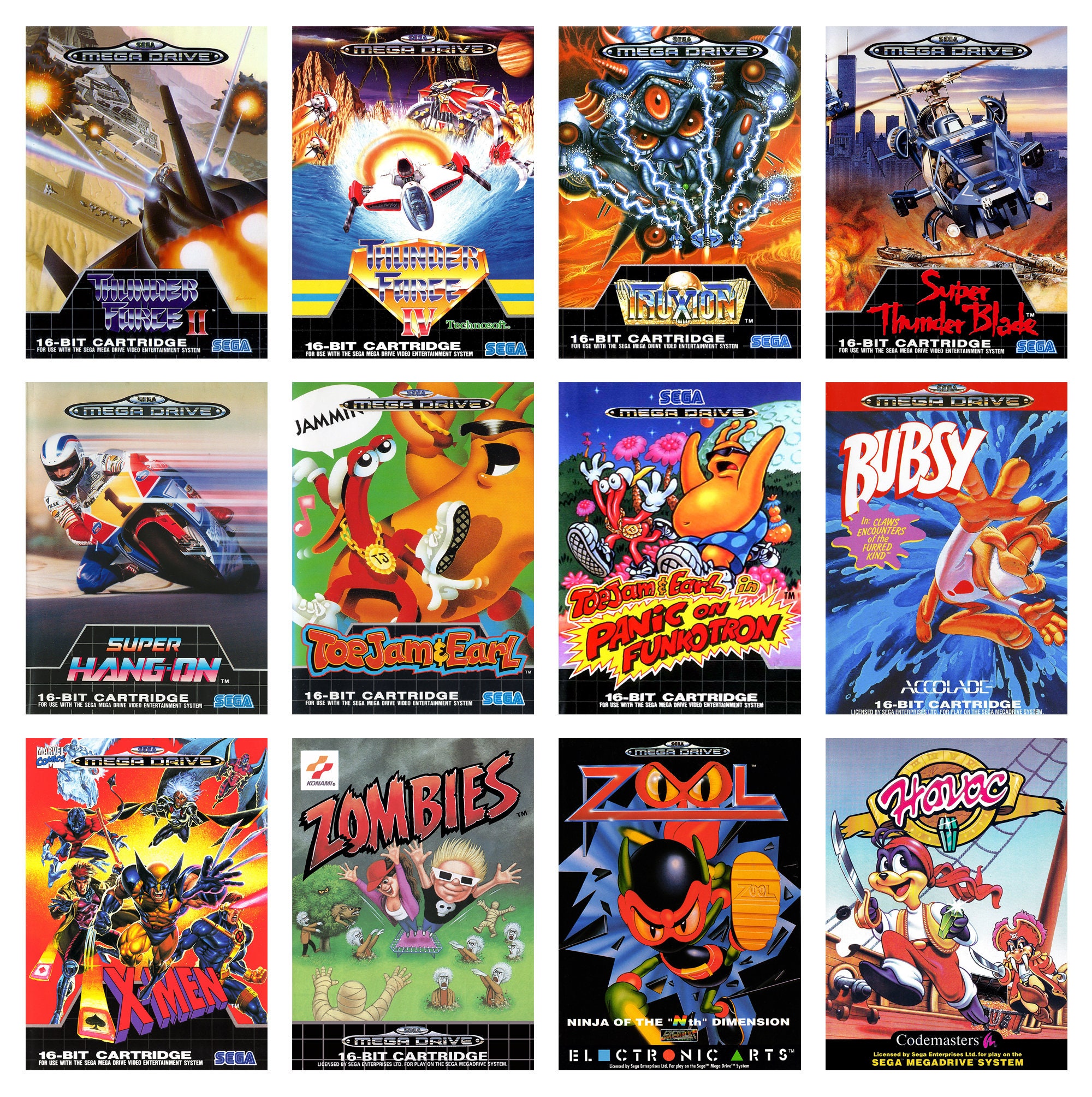 Sega Mega Drive Box Art Posters High Resolution Quality - Etsy UK