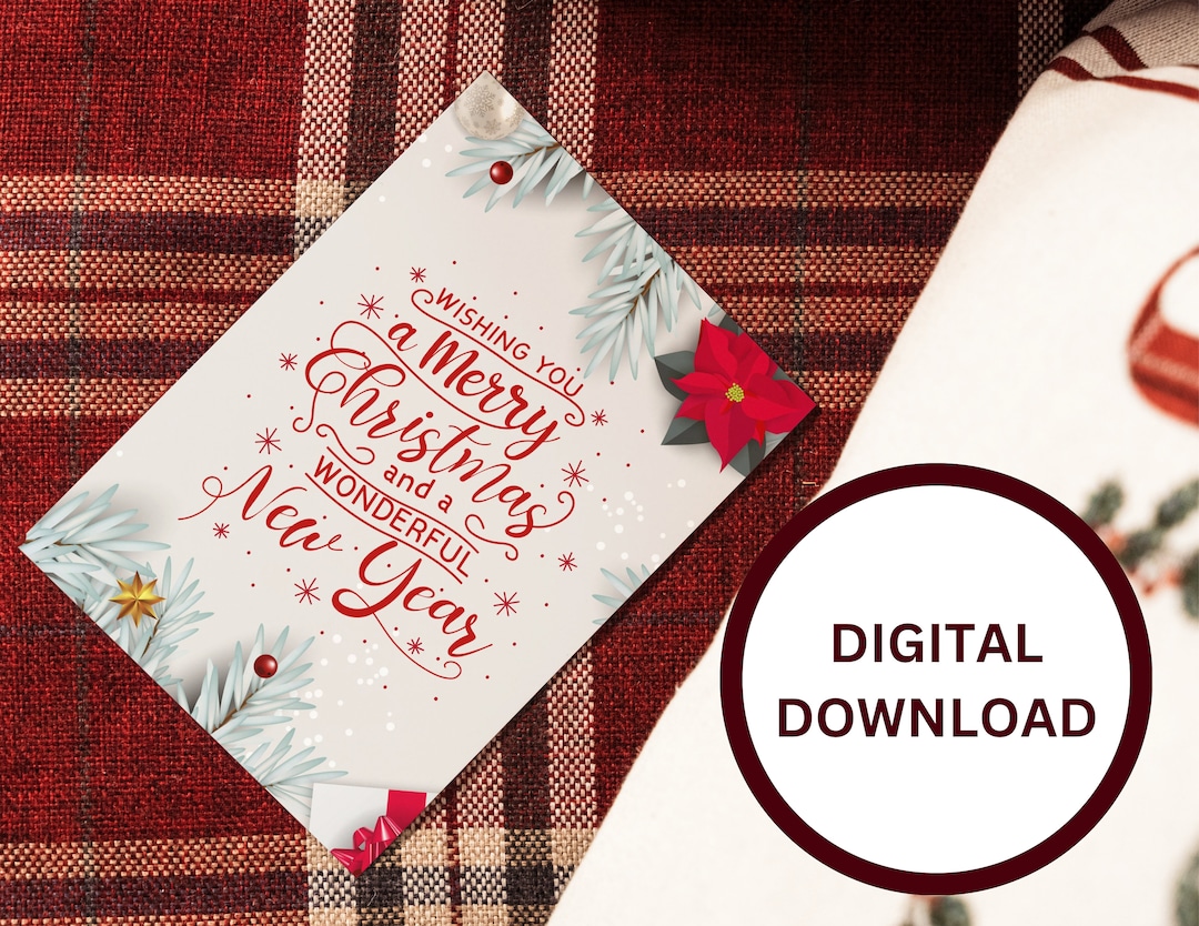 Printable Christmas Card for Everyone Merry Christmas and Happy New ...