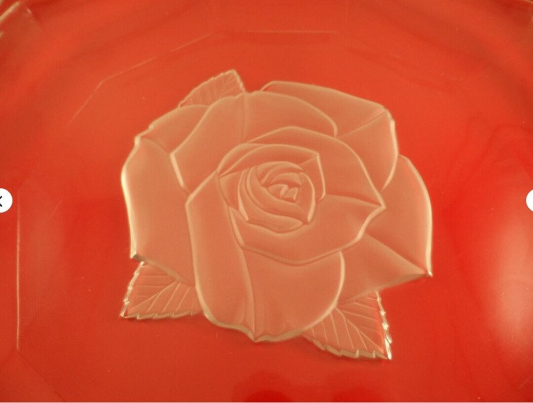 Authentic Kagami Crystal Glass Dish/ Plate Serving Clear Color W/ a ...