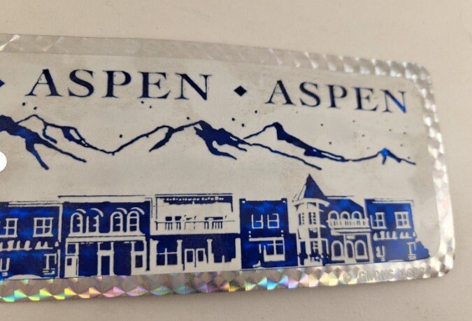 Vintage Aspen, Colorado Car Bumper Sticker Decal Souvenir Holographic ...