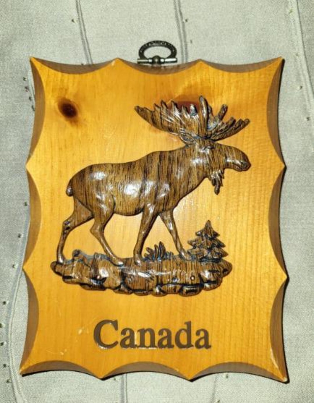 Vintage A&F Wooden Wall Plaque Walking Moose 7" Made in Canada - Etsy