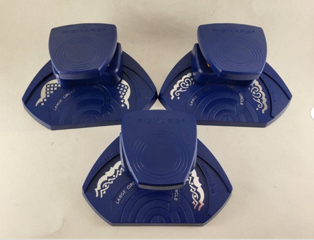 3 Fiskars Paper Edge Border Punch Circle Paper Cutter Aurora, Hearts ...