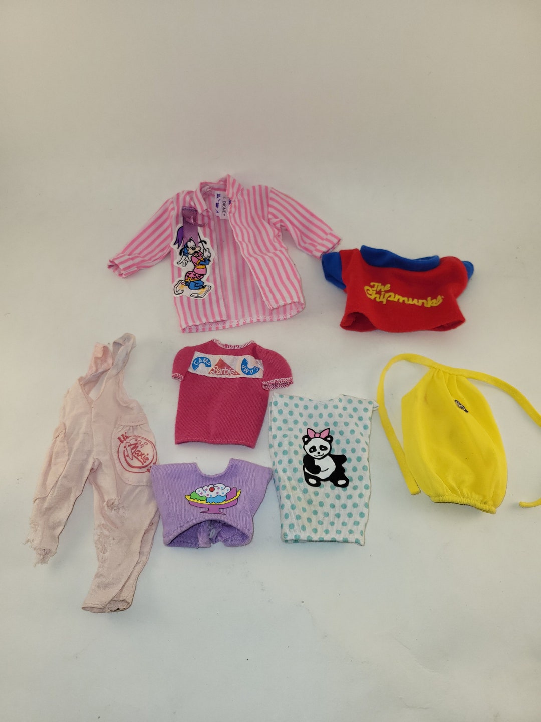 Vintage Barbie Clothes Disney Goofy Barbie Summer Camp Maxie 1980s Lot ...