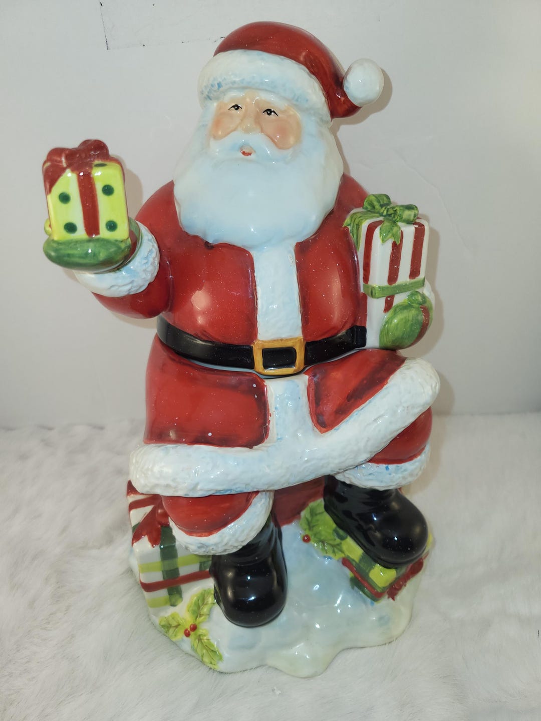 Susan Winget Certified International Santa Clause Ceramic Cookie Jar 12 ...