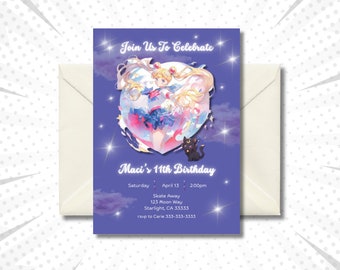 Anime Birthday Invitation Anime Theme Anime Style Editable Birthday ...