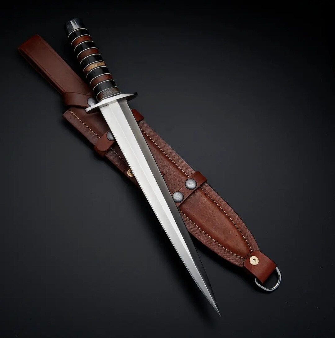 Arkansas Toothpick Custom Handmade D2 Steel Double Edge Hunting ...