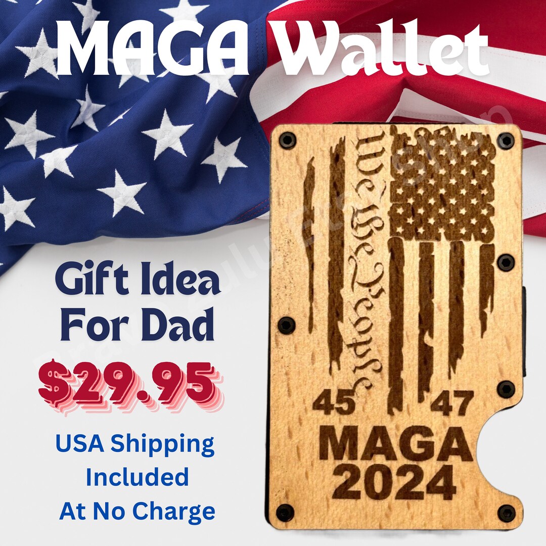 Donald J Trump Custom we the People Patriotic MAGA Slim Front Pocket ...