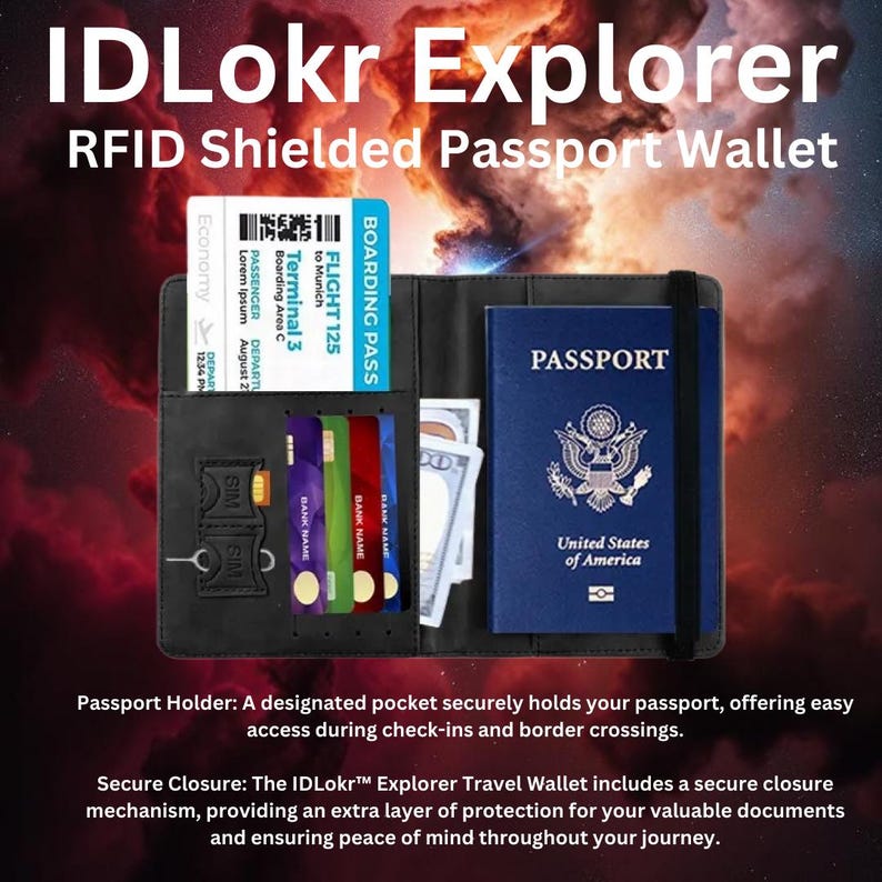 RFID Blocking Passport Wallet - Idlokr Explorer RFID Passport Holder ...