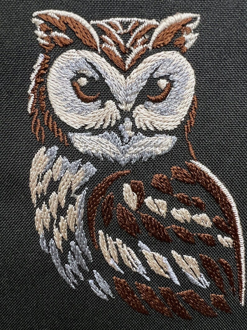 Enchanting Owl Embroidery Designs Bundle - Nocturnal Birds for Dark ...