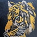 Elegant Tiger Face Embroidery Design - Color Accented Wild Big Cat for ...