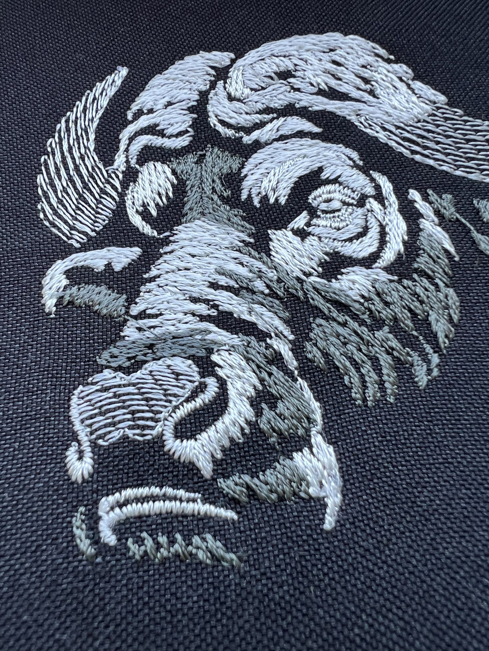 Black and White Buffalo Head Embroidery Design - Majestic Wild Animal ...