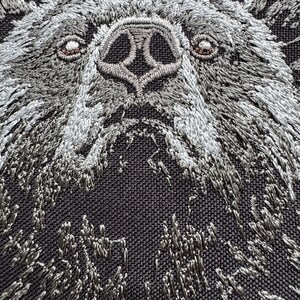 Bear Embroidery Design – Realistic Wildlife Pattern, Forest Animal ...