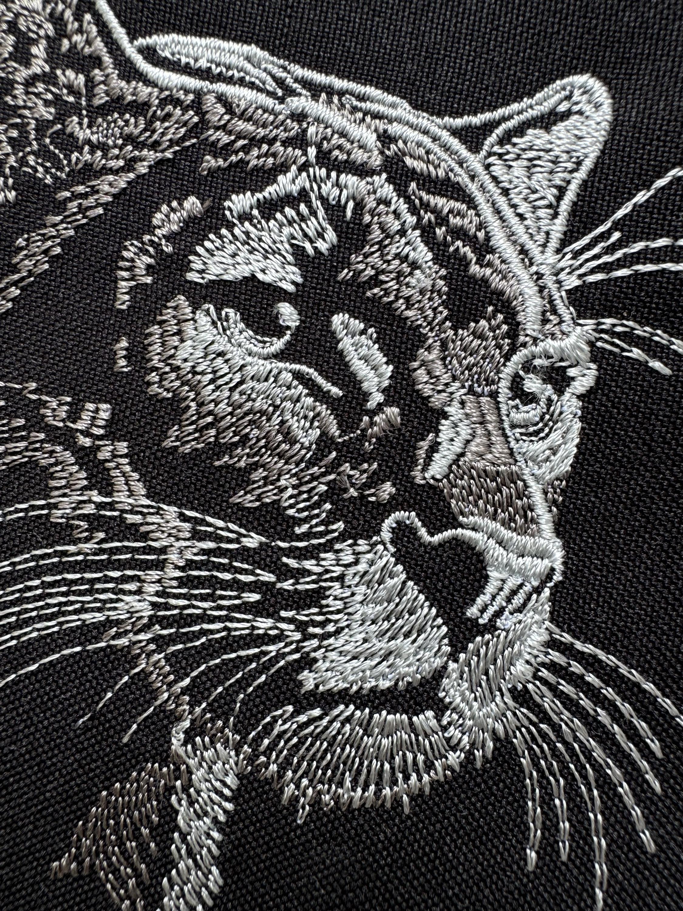 Majestic Panther Embroidery Design - Detailed Big Cat PES File, Wild ...