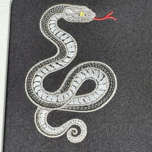 Snake Embroidery Design – Coiled Serpent Pattern, Bold Reptile ...