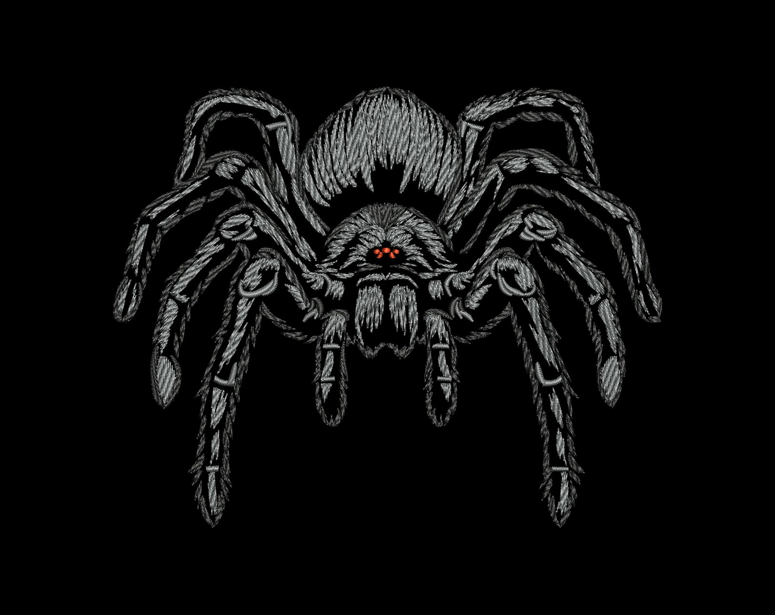 Realistic Tarantula Spider Embroidery Design - Creepy Halloween ...