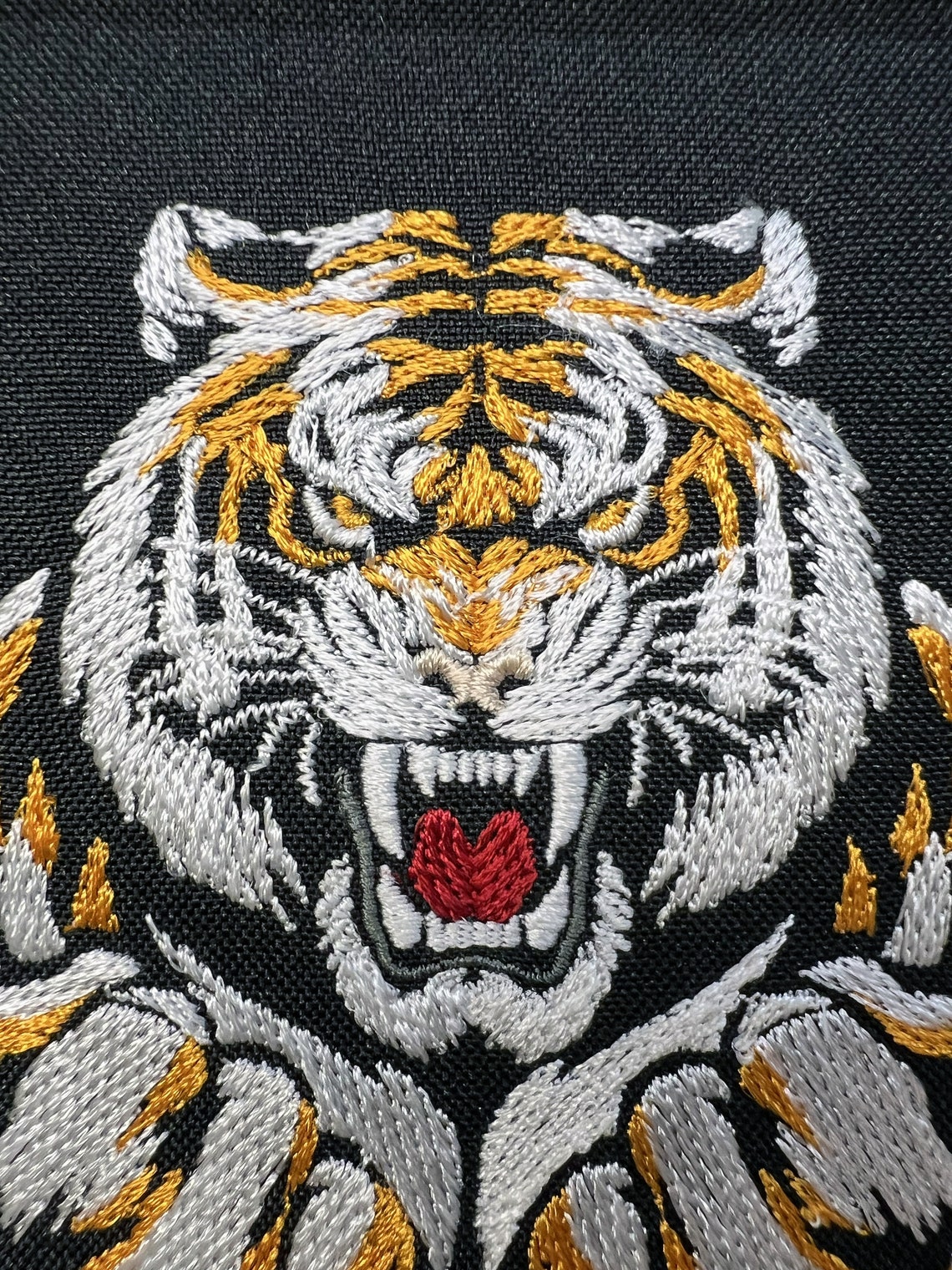 Brutal Tiger Fighter Embroidery Design - Fierce Raw Power for Dark ...