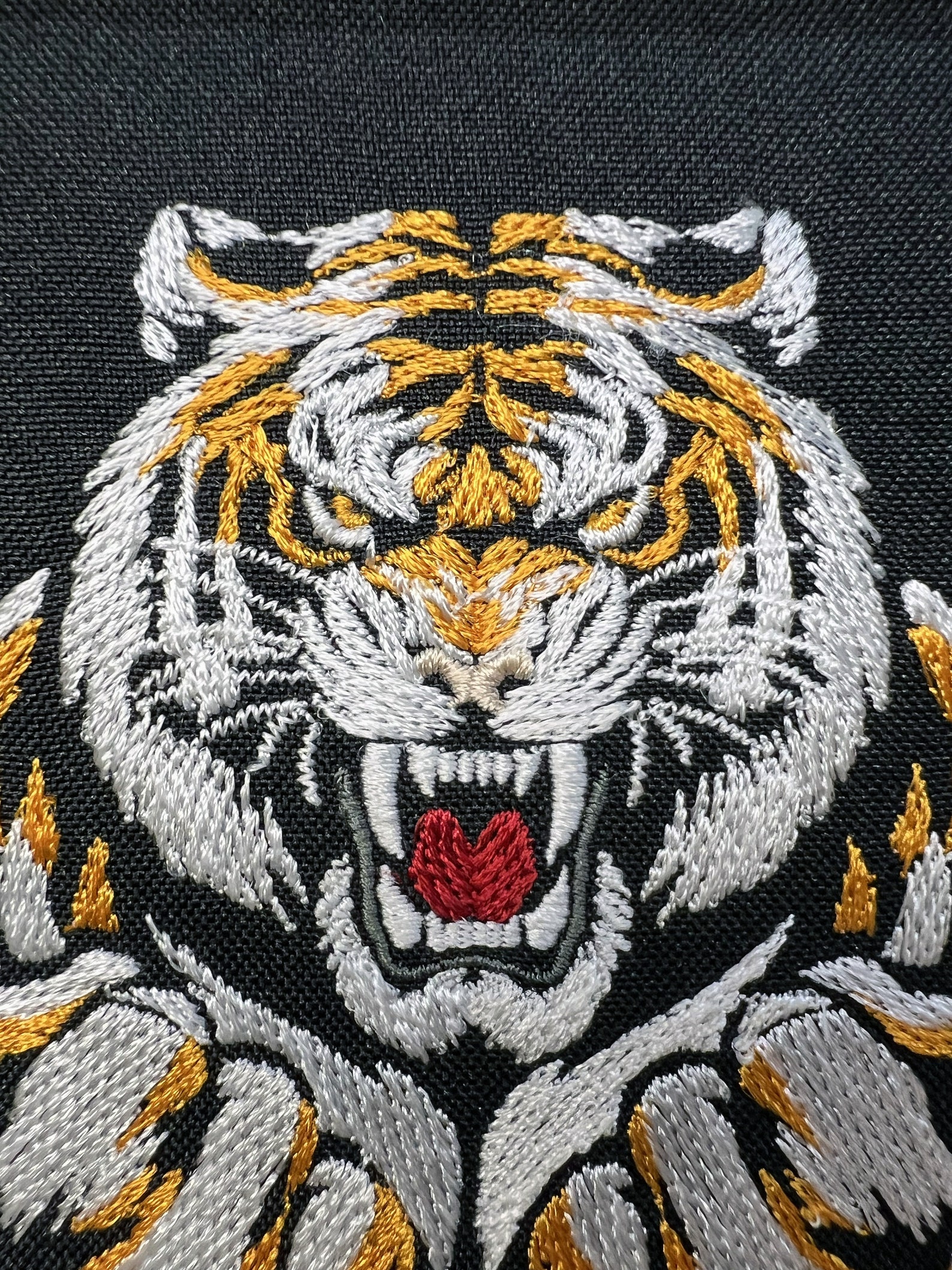Brutal Tiger Fighter Embroidery Design - Fierce Raw Power for Dark ...