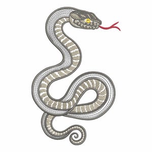 Snake Embroidery Design – Coiled Serpent Pattern, Bold Reptile ...