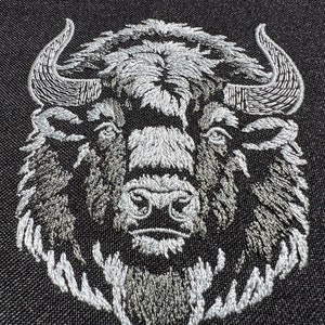 Monochrome Bison Head Embroidery Design - Exquisite Machine Embroidery ...