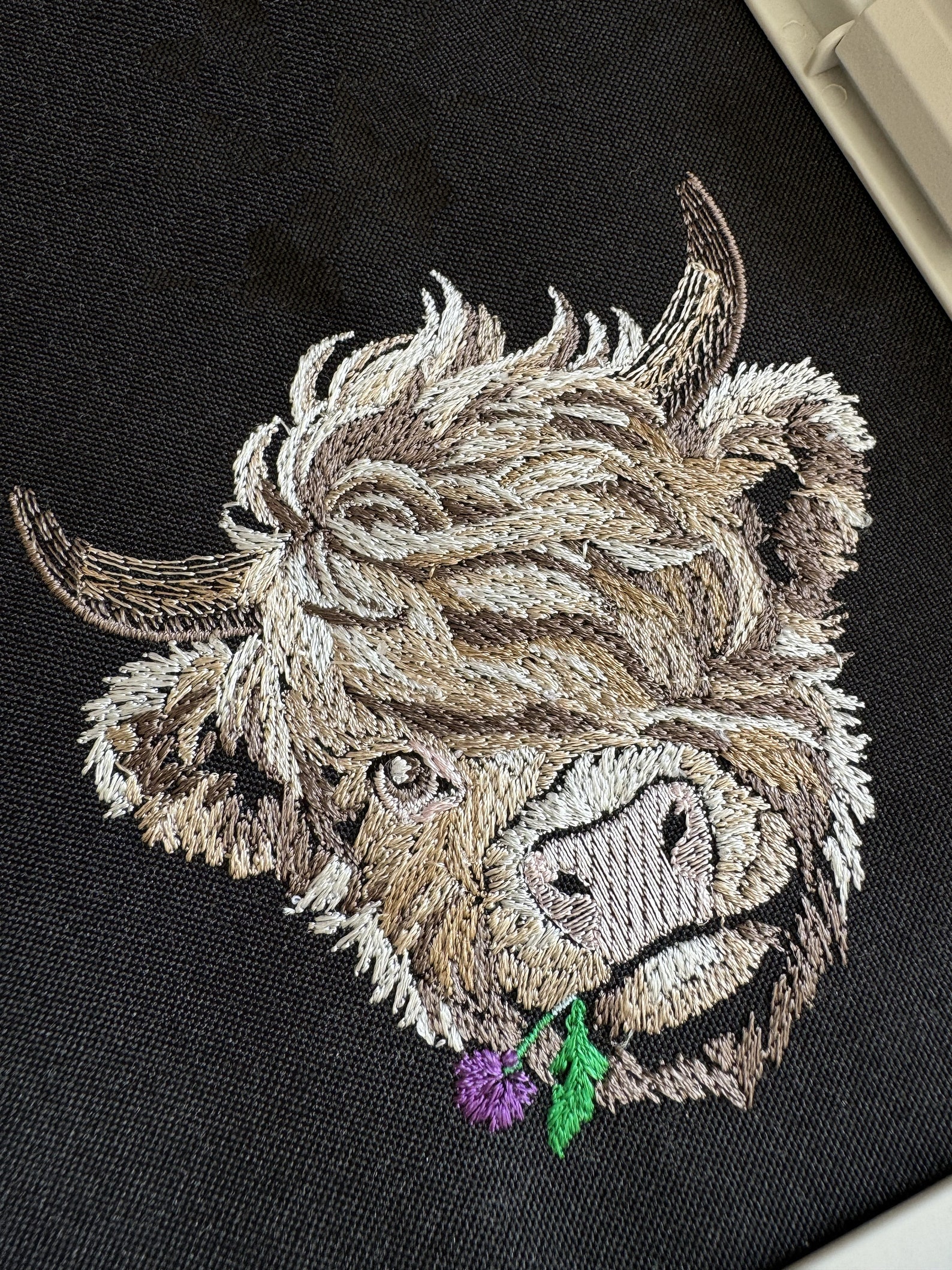 Adorable Highland Cow Embroidery Design – Rustic Farm Animal Pattern ...