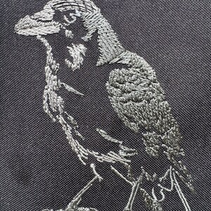 Realistic Raven Embroidery Design – Mystical Bird Pattern for Black ...