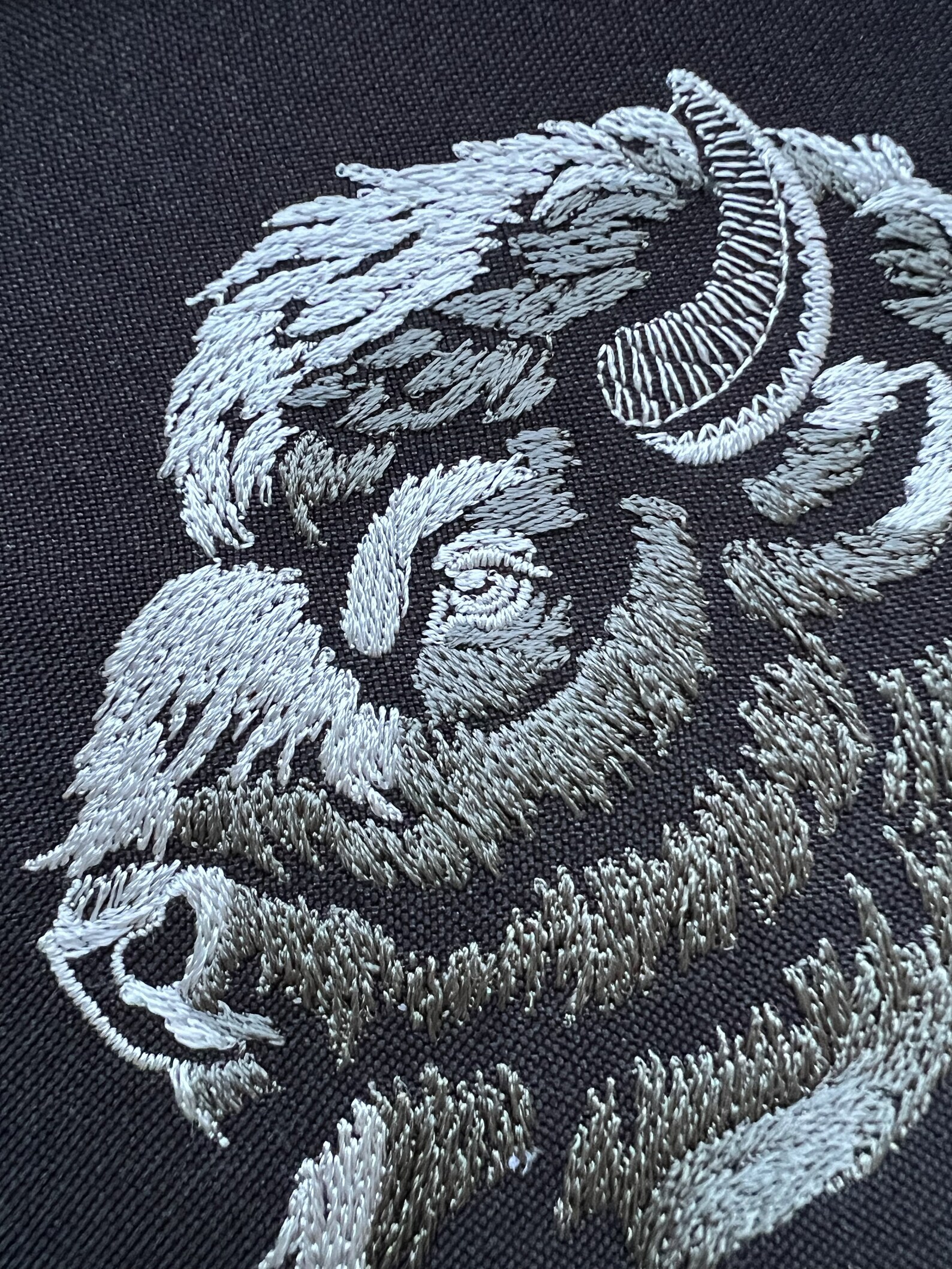 Monochrome Bison Head Embroidery Design - Majestic Wild Animal Machine ...