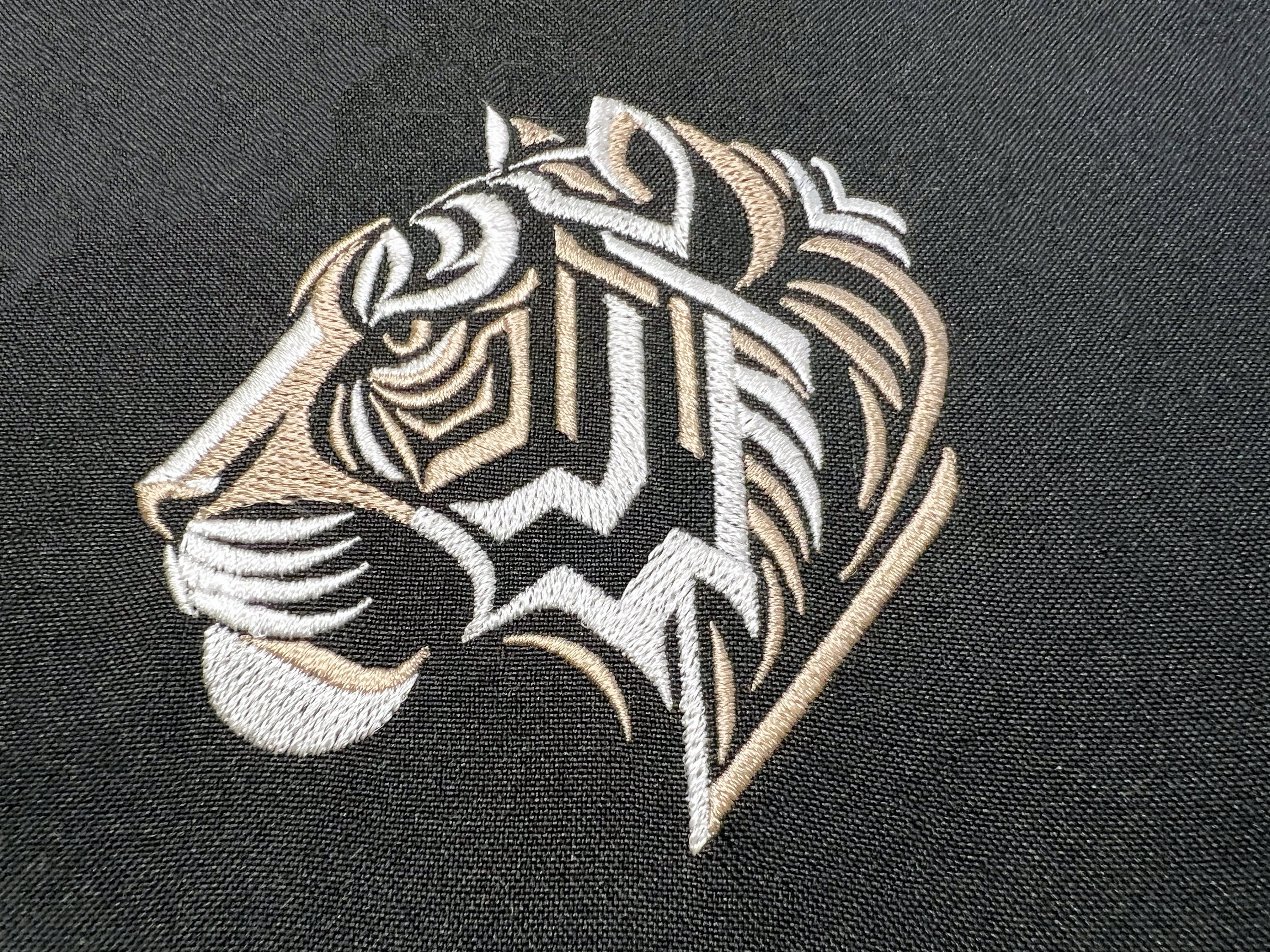 Geometric Tiger Head Embroidery Design - Abstract Feline Pattern for ...