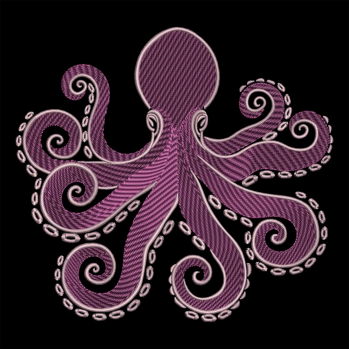 Octopus Embroidery Design – Ocean-inspired Motif, Marine Wildlife File ...