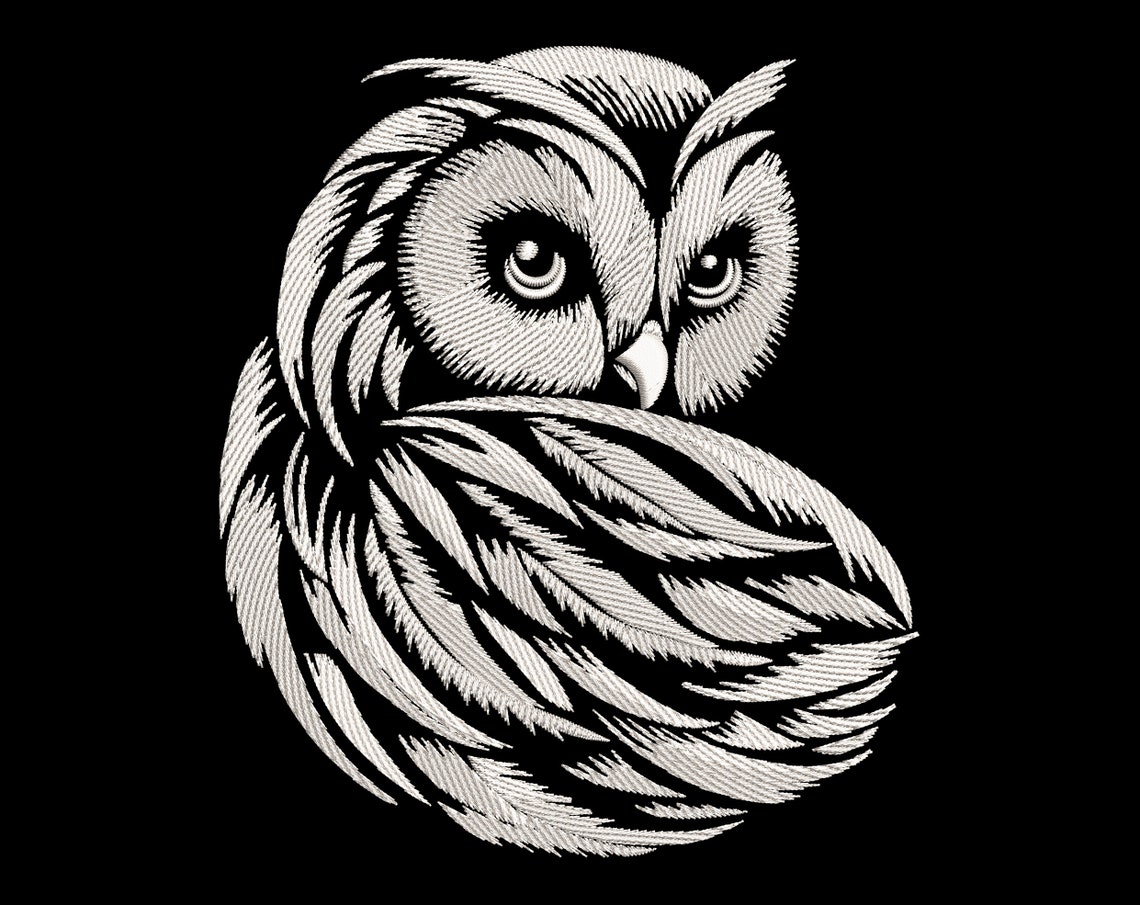Elegant Mystic Owl Embroidery Designs Bundle, Wisdom Emblem for Dark ...