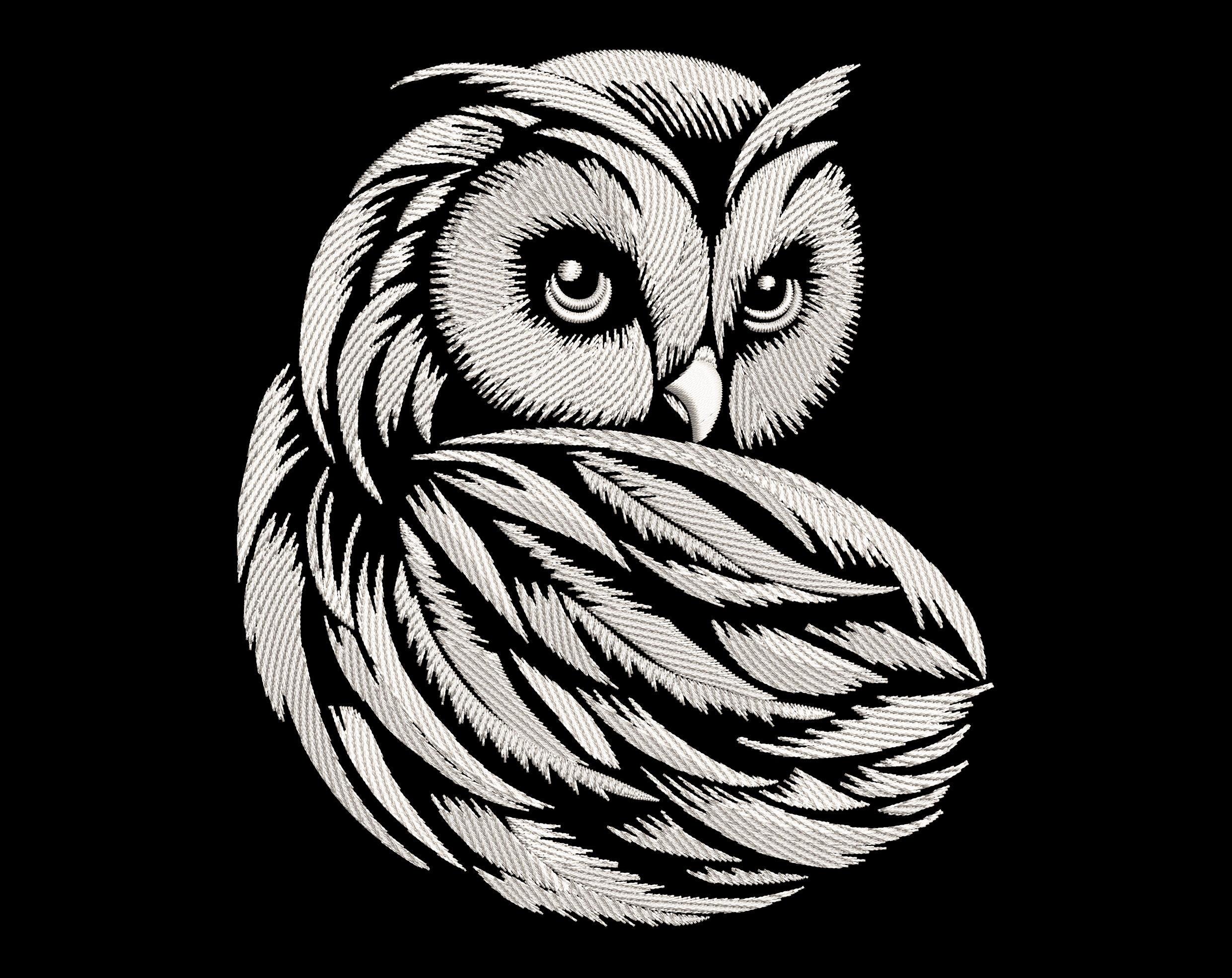 Elegant Mystic Owl Embroidery Designs Bundle, Wisdom Emblem for Dark ...
