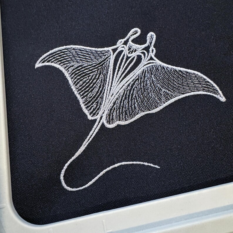 Manta Ray Embroidery Design – Ocean Wildlife Pattern, Nautical Sewing ...
