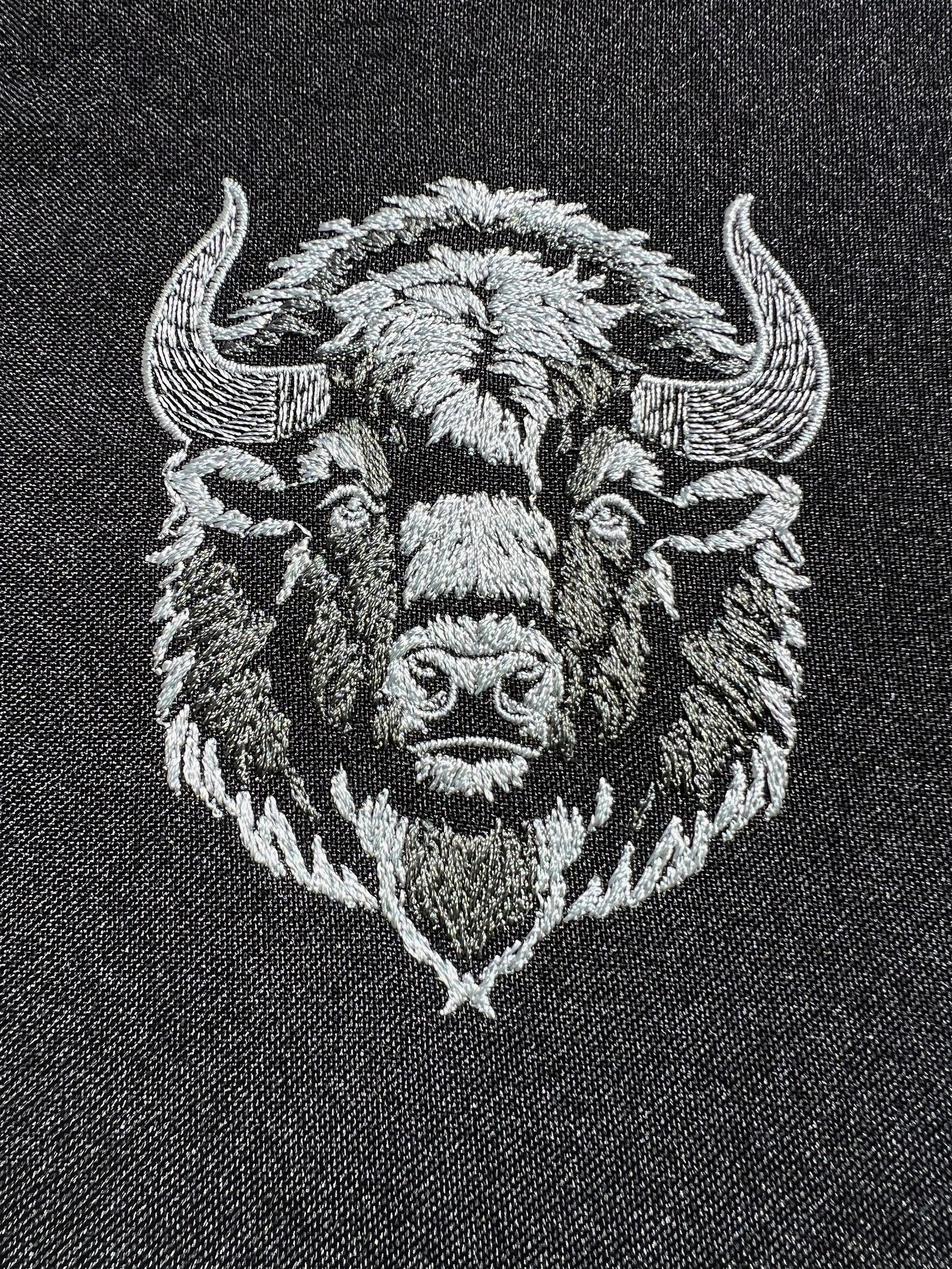 Monochrome Bison Head Embroidery Design - Exquisite Machine Embroidery ...