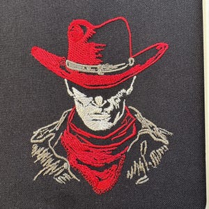 Western Cowboy Embroidery Design – Rustic Cowboy Hat and Bandana ...