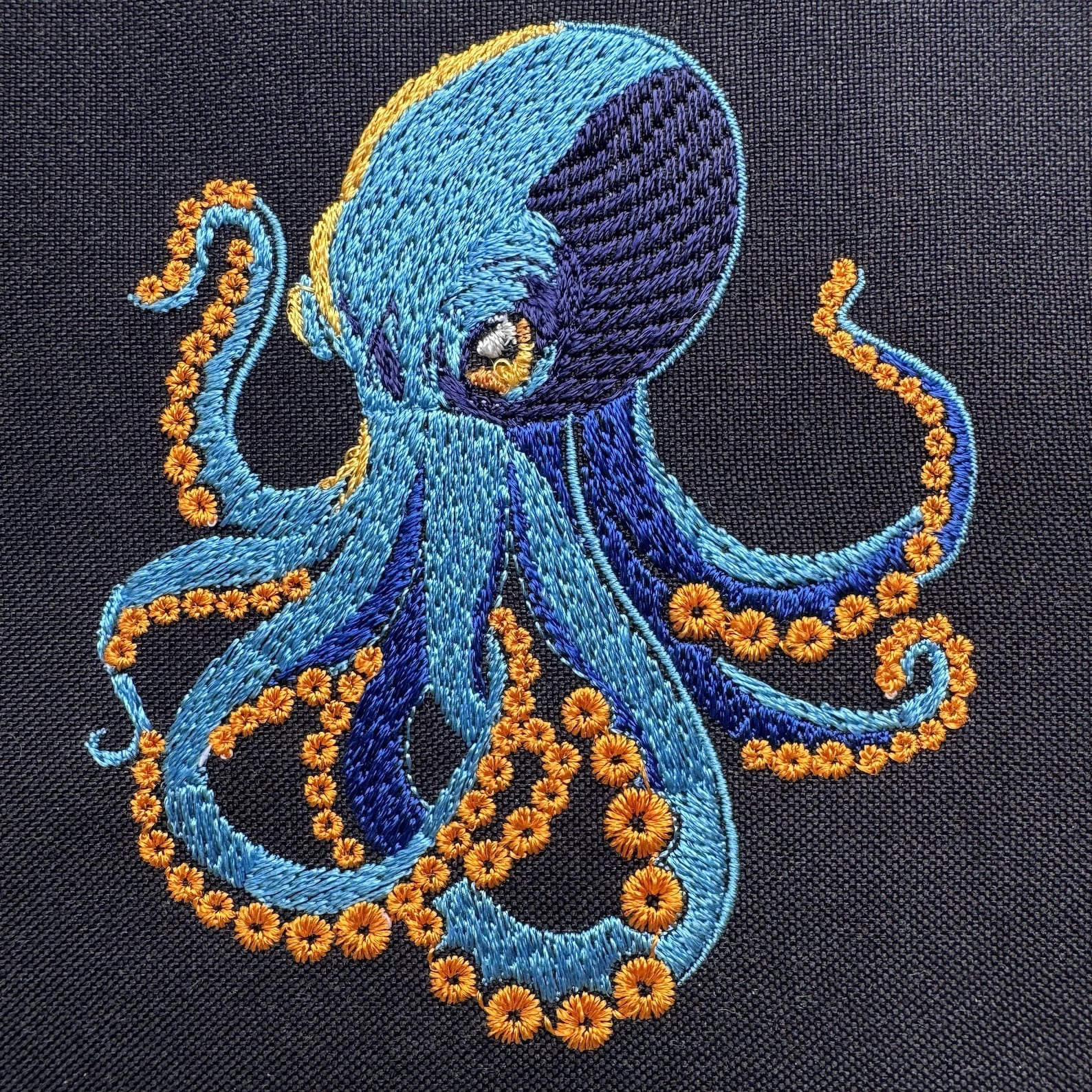 Bright Octopus Embroidery Design – Nautical Ocean Animal Tentacle ...