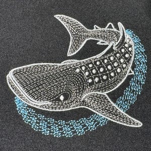 Whale Shark Embroidery Design – Marine Wildlife Pattern, Ocean-inspired ...