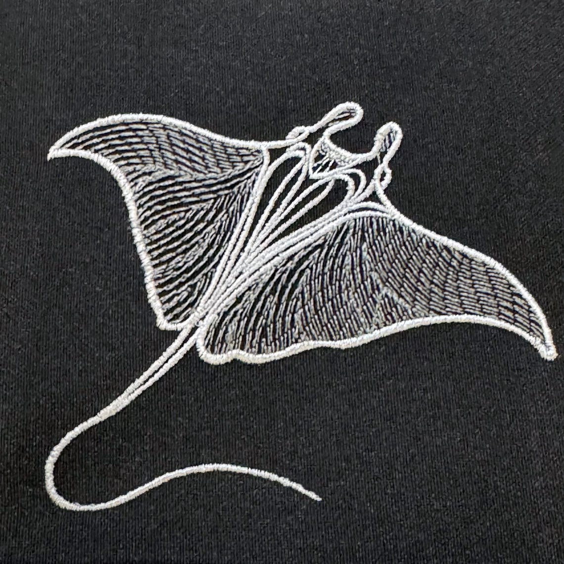 Manta Ray Embroidery Design – Ocean Wildlife Pattern, Nautical Sewing ...