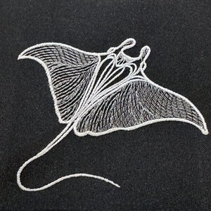 Manta Ray Embroidery Design – Ocean Wildlife Pattern, Nautical Sewing ...