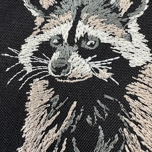 Realistic Raccoon Embroidery Design - Adorable and Detailed Embroidery ...