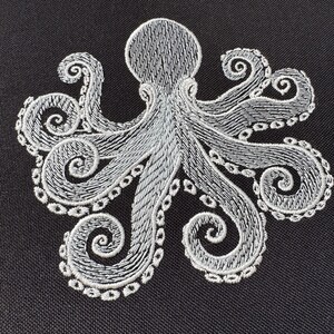 Octopus Embroidery Design – Ocean-inspired Motif, Marine Wildlife File ...
