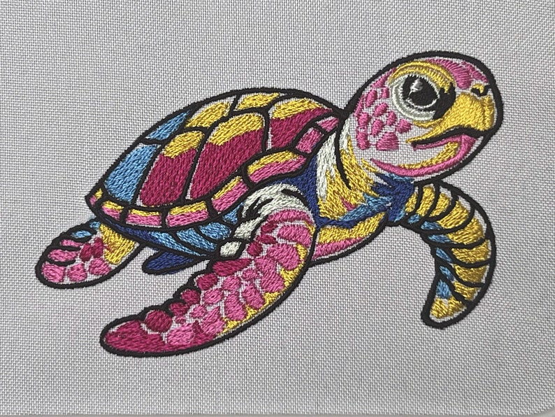 Sea Turtle Embroidery Design Colofrul Oceanic Pattern, Nautical Nursery ...