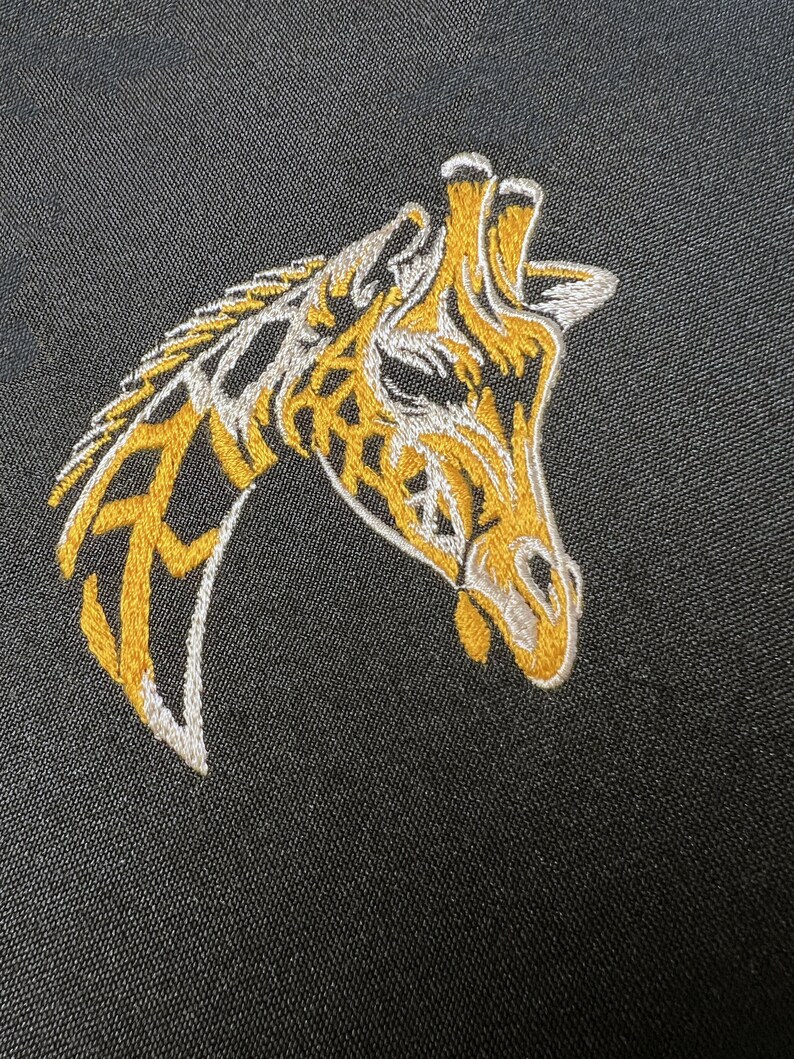Stylized Giraffe Head Embroidery Design - Elegant African Animal Art ...