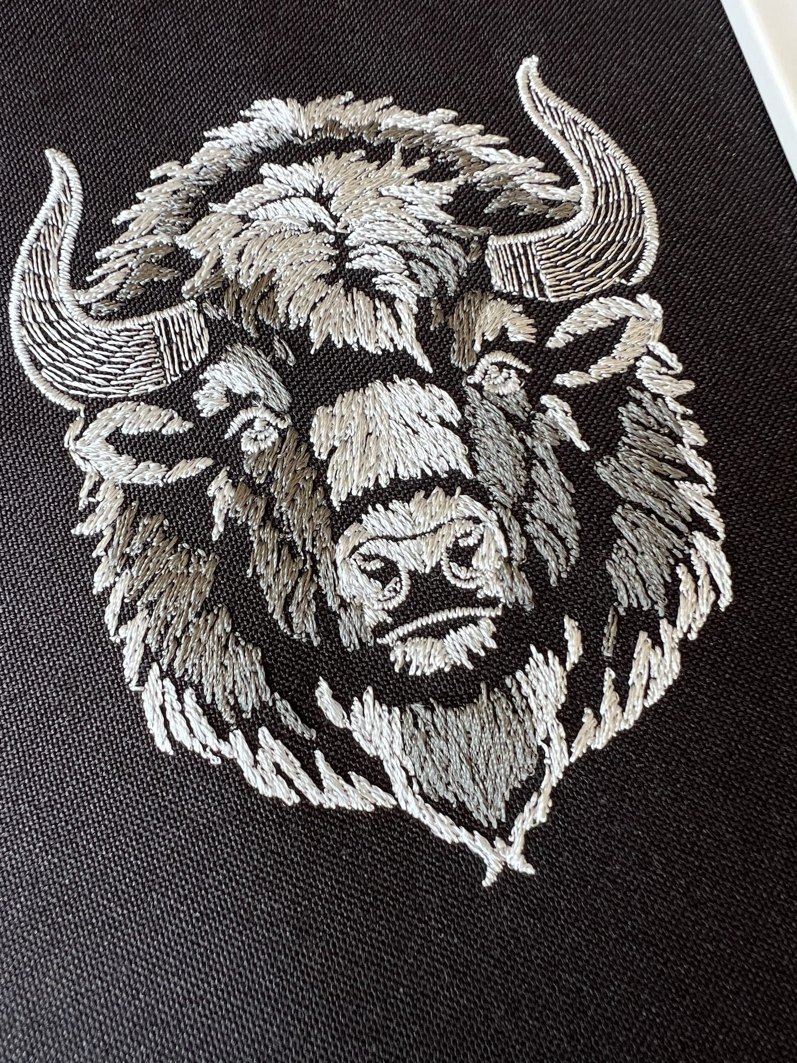Monochrome Bison Head Embroidery Design - Exquisite Machine Embroidery ...