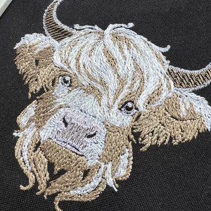Highland Cow Embroidery Design – Adorable Scottish Highland Cattle ...