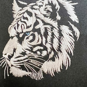Majestic Tiger Head Embroidery Design - Exotic Wildlife Pattern for ...